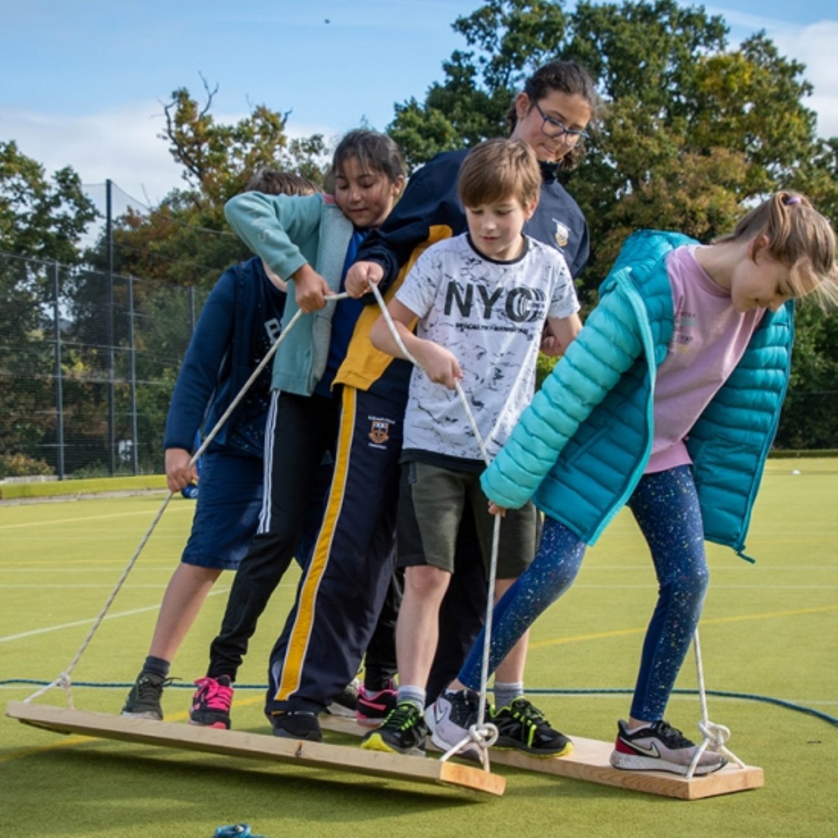 Team Building, Inflatable Obstacles and Pizza! | News | St Edward's School